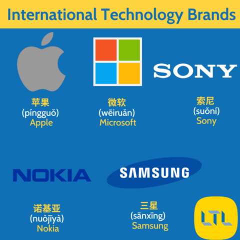 36 Nomes de Marcas em Chinês e Frases em Chinês
